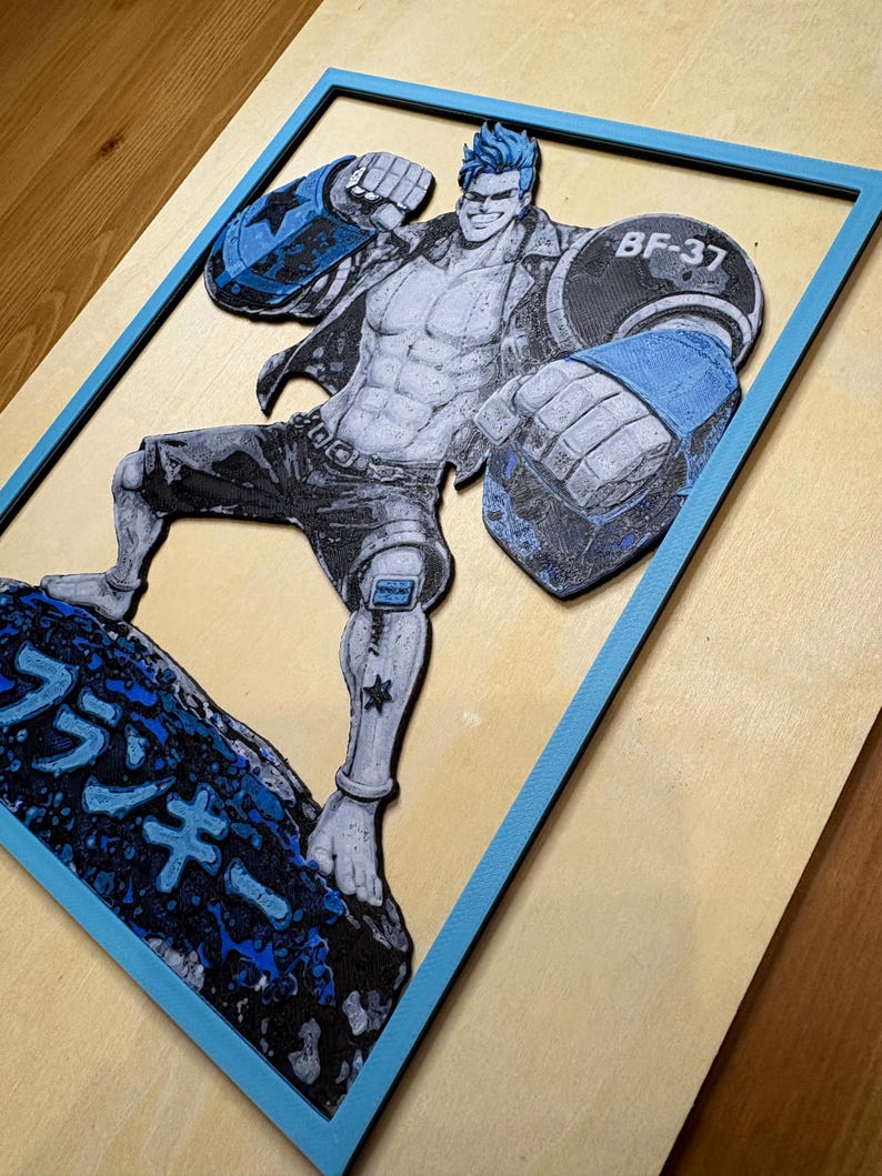 Cadre Ajouré Hueforge Impression 3D Pirate Anime Franky – Art Noir ...