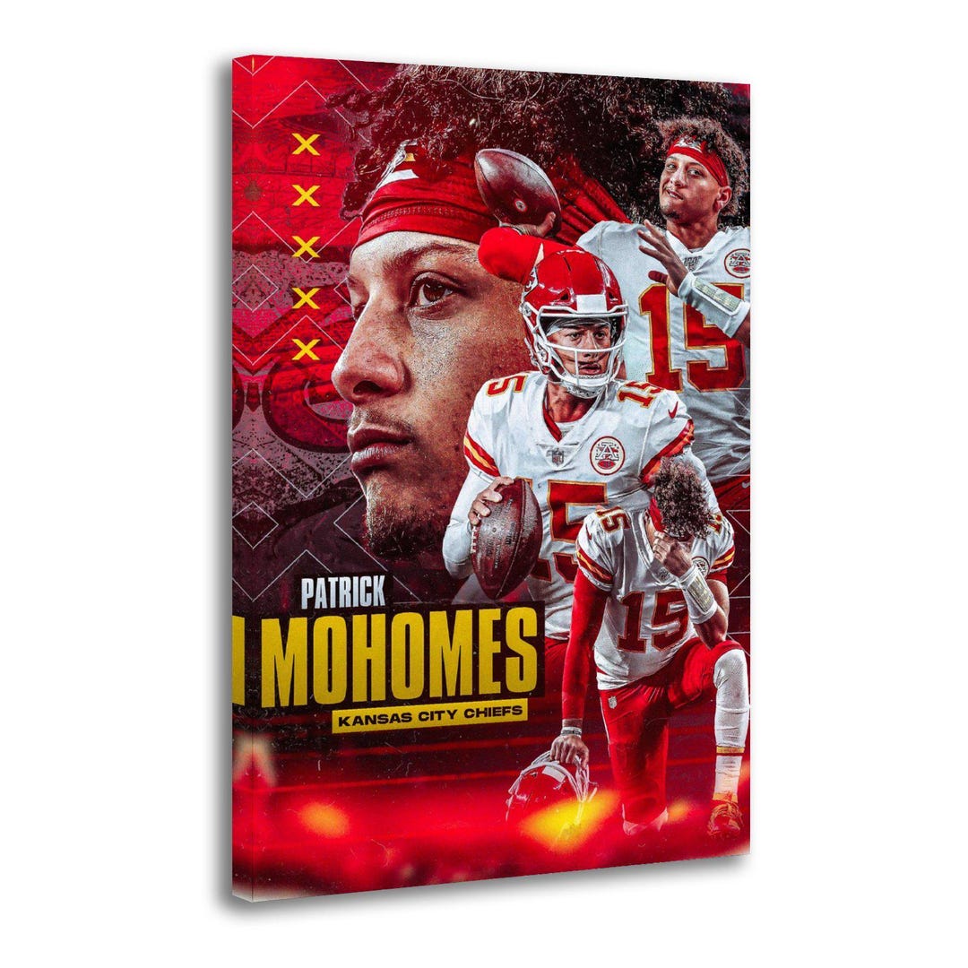 Patrick Mahomes Painting on Canvas Wall Art Poster Picture Print Living ...