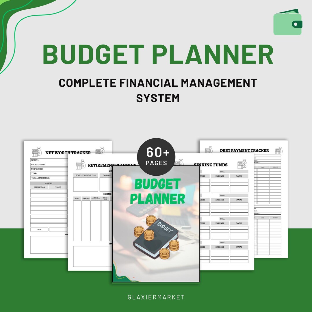 Budget Planner Printable | Financial Organizer | Expense Tracker ...