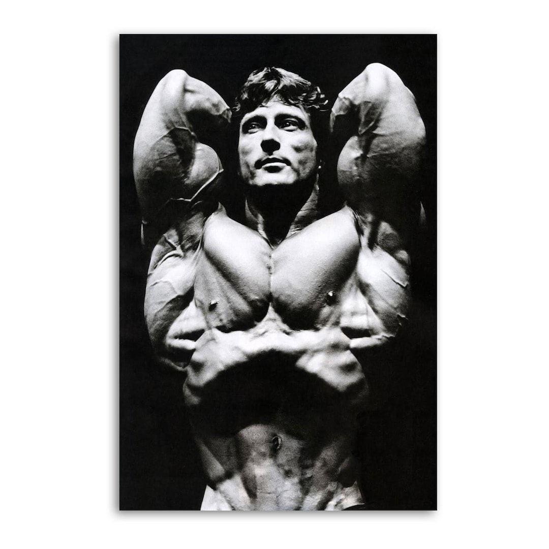 Bodybuilding, Frank Zane, Bodybuilder Painting on Canvas Wall Art ...