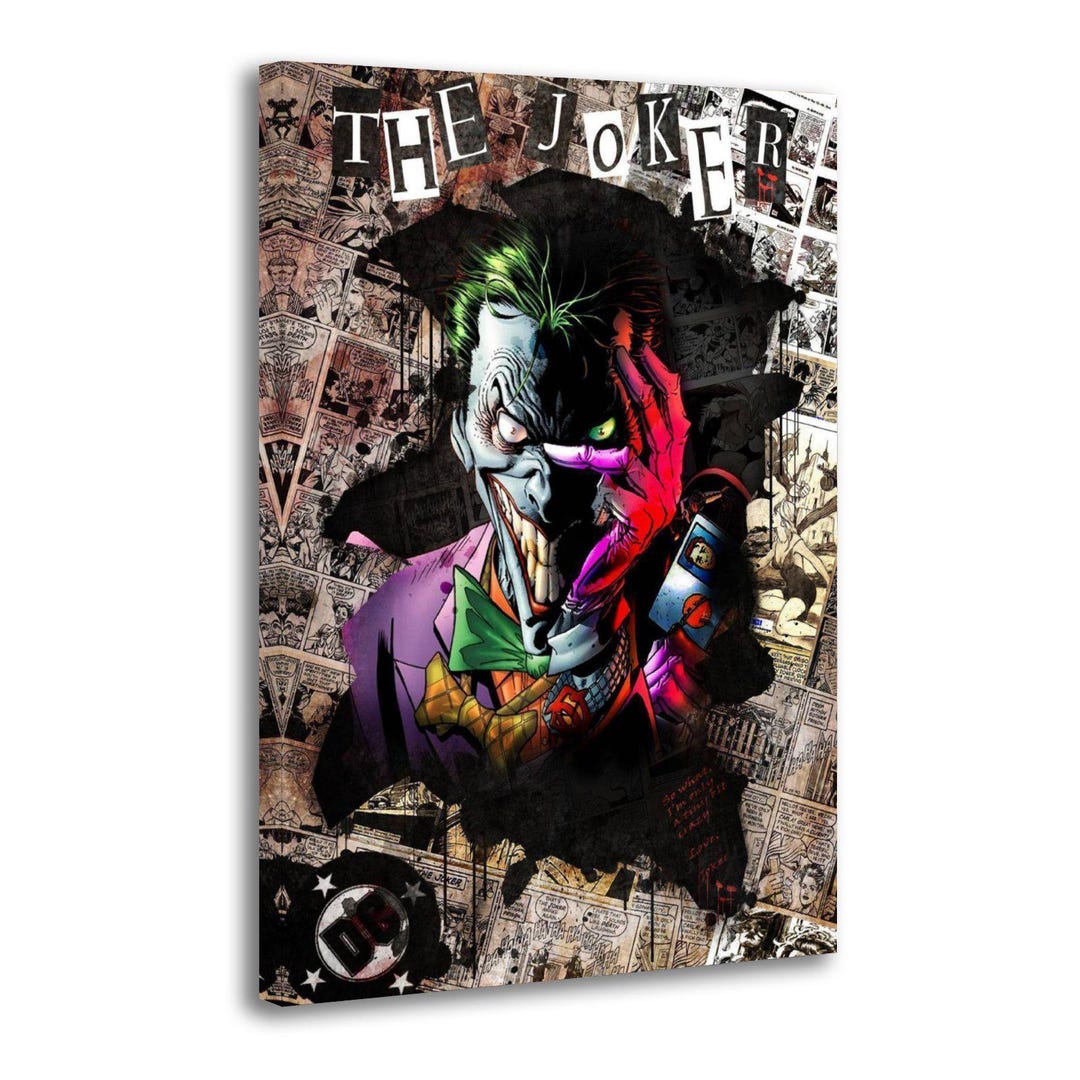 Joker Art & Design Collection Canvas Wall Art Poster Picture Print ...