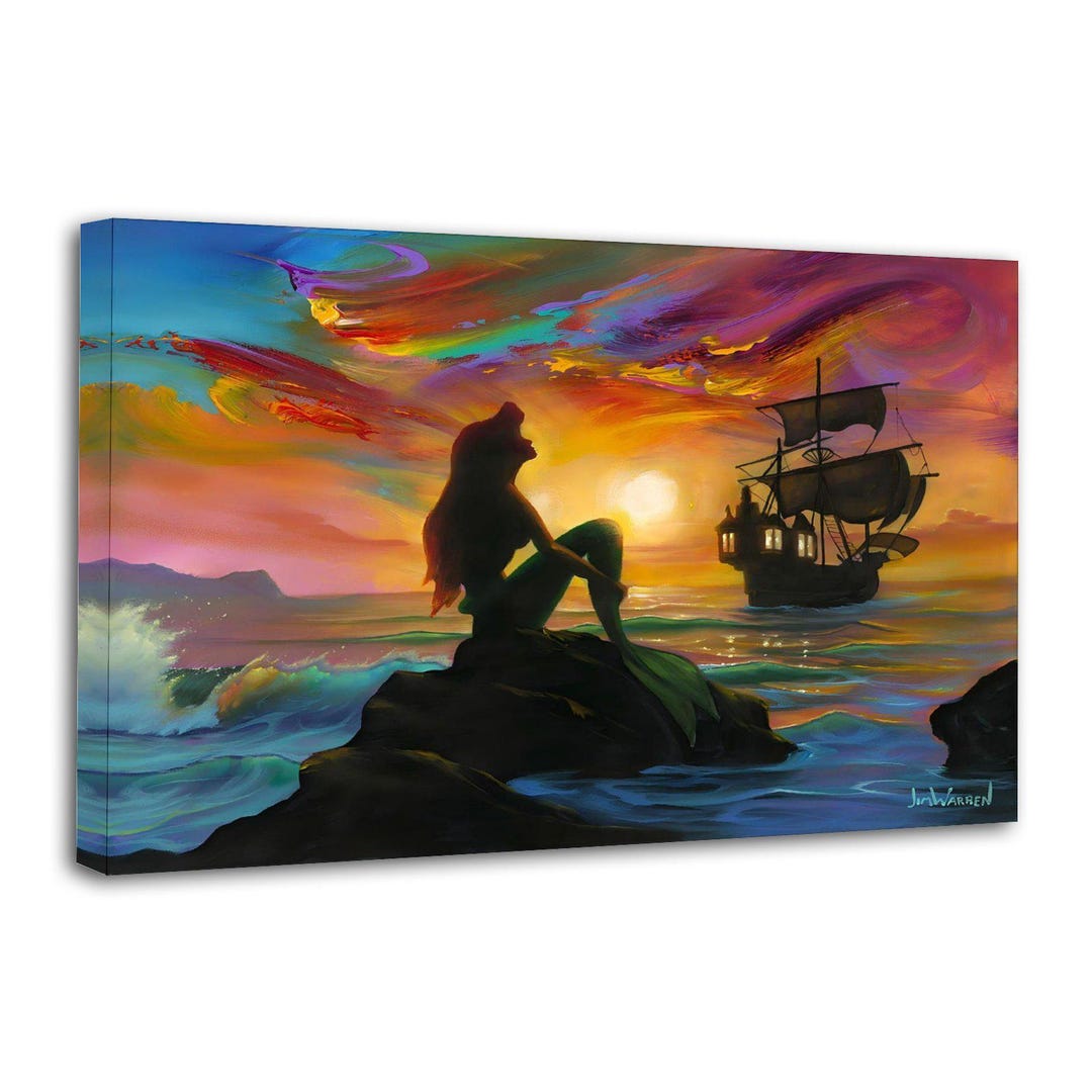 Waiting for the Ship to Come in Mermaids Canvas Wall Art Poster Picture ...