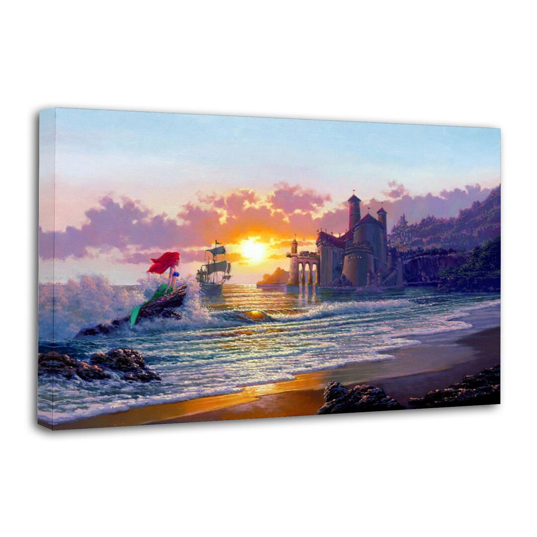 The Little Mermaid Canvas Wall Art Poster Picture Print Living Room ...