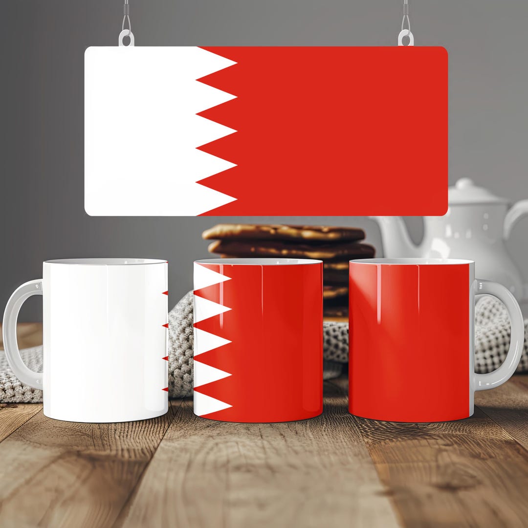 Flag of Bahrain Mug Ceramic Patriotic Coffee & Tea Cup, Glossy Print - Etsy