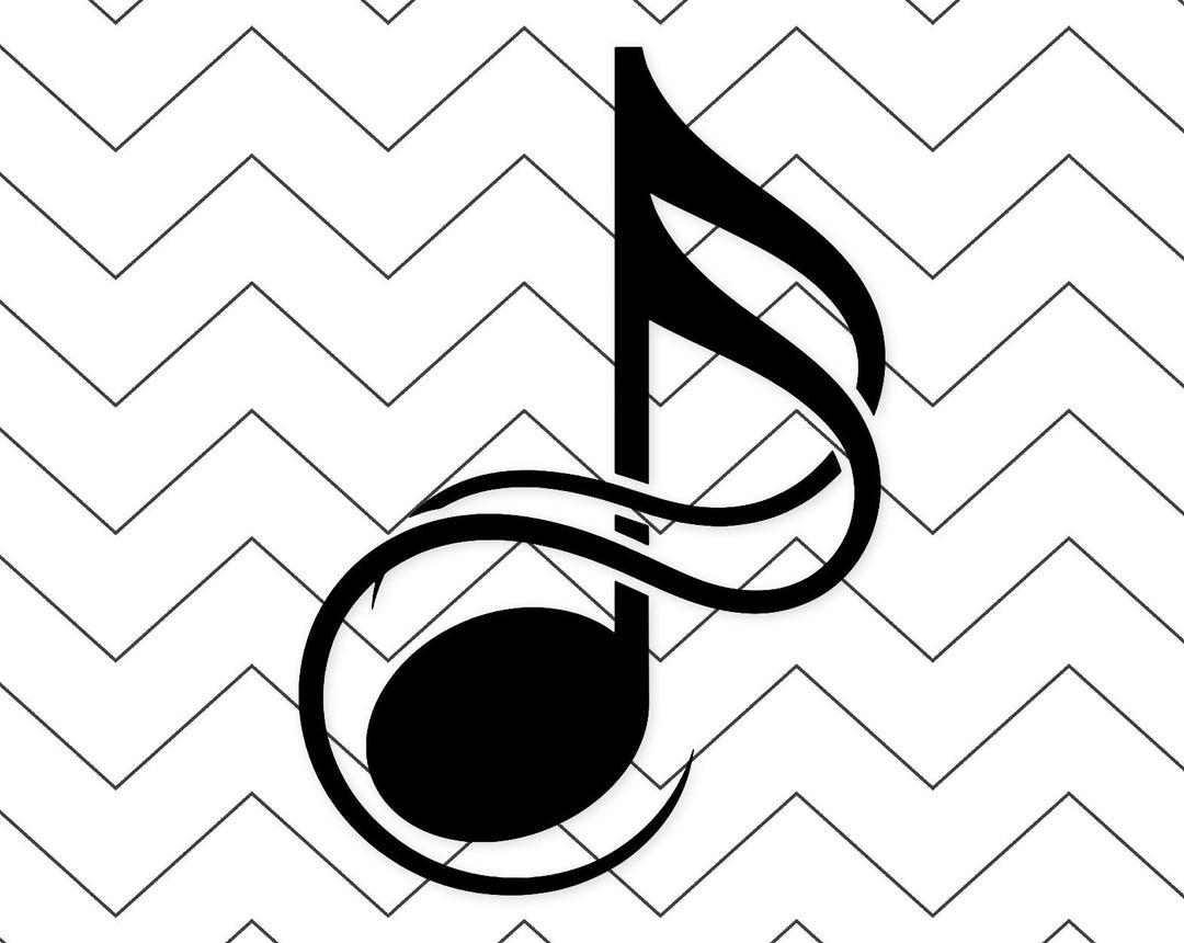 Musical Note Swirl Svg: Bold Design for T-shirts - Etsy Canada