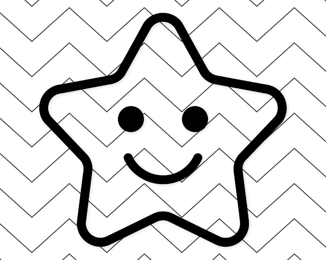Star Emoticon Svg Svg Png Dxf: Cute Design for Stickers - Etsy
