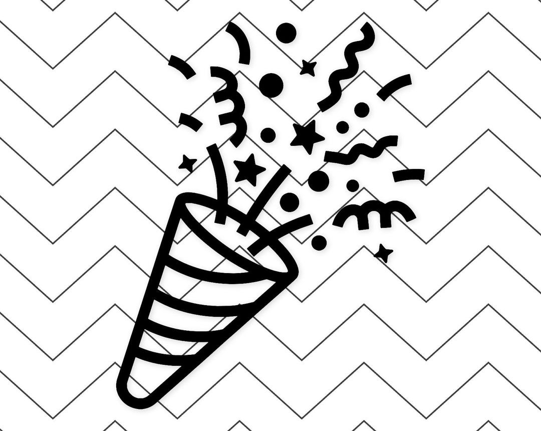 Party Popper Svg: Bold Design for Celebrations - Etsy