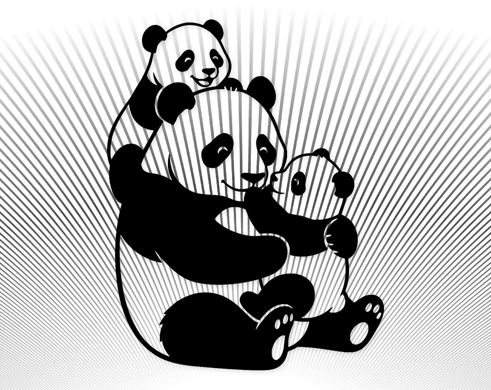 Panda Family Svg Svg Png Dxf: Bold Icon for Home Decor - Etsy