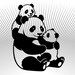 Panda Family Svg Svg Png Dxf: Bold Icon for Home Decor - Etsy