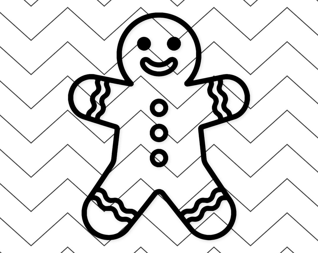 Gingerbread Man Svg: Bold Outline for Cookie Cutters - Etsy Canada