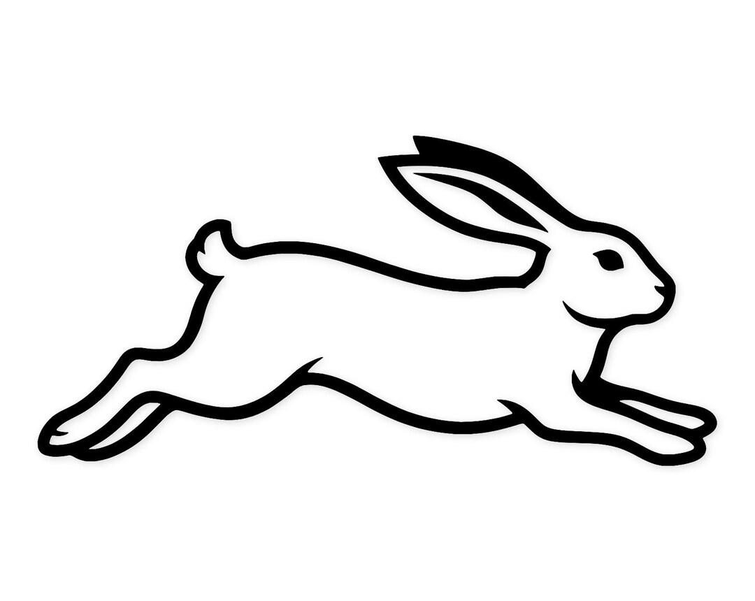 Hopping Bunny Svg: Minimalist Design for Stickers and Mugs - Etsy
