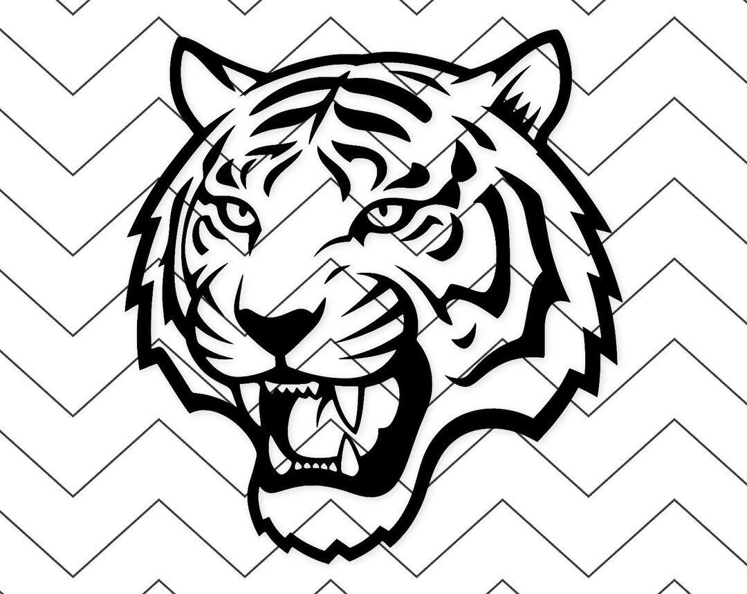Roaring Tiger Svg Svg Png Dxf: Bold Minimalist Design for Wall Art - Etsy