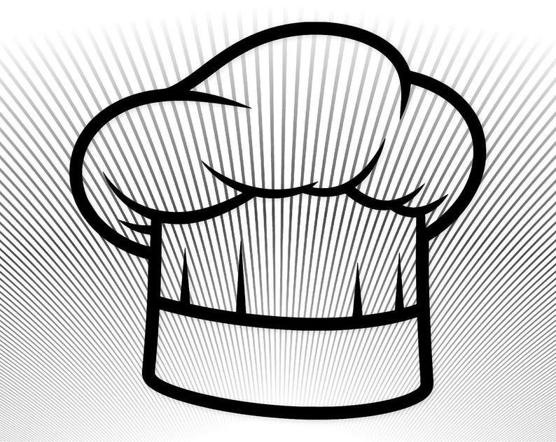 Chef Hat Svg: Bold Design for Kitchen Crafts - Etsy