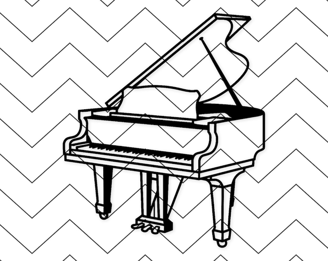 Grand Piano Svg: Bold Minimalist Design for Music Lovers - Etsy Canada