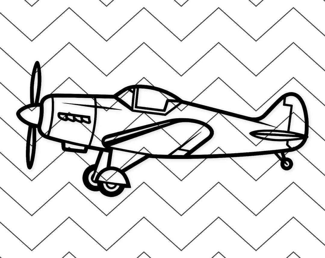 Classic Propeller Plane Svg: Bold Design for Crafts - Etsy
