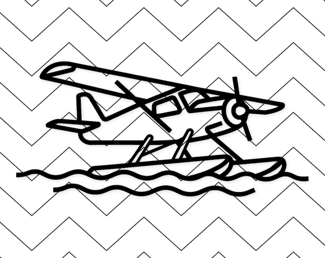 Seaplane Icon Svg: Bold Design for Decals - Etsy