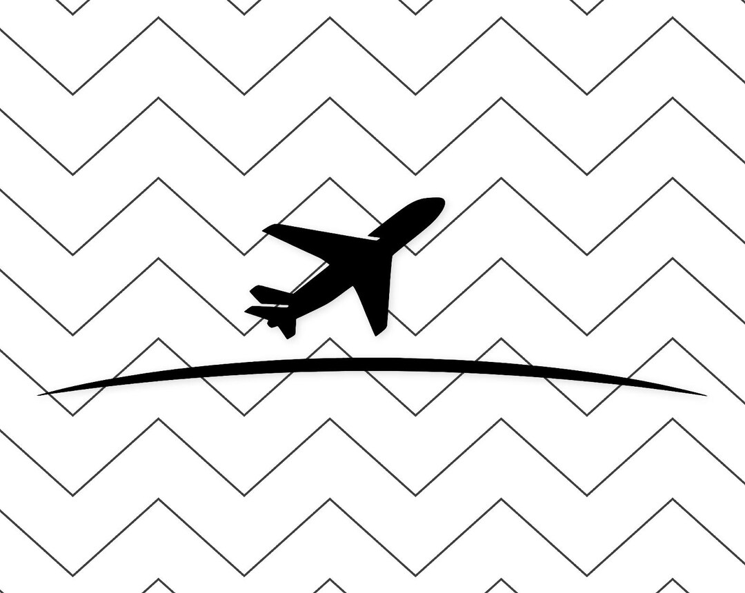 Airplane Svg: Bold Silhouette for Wall Art - Etsy