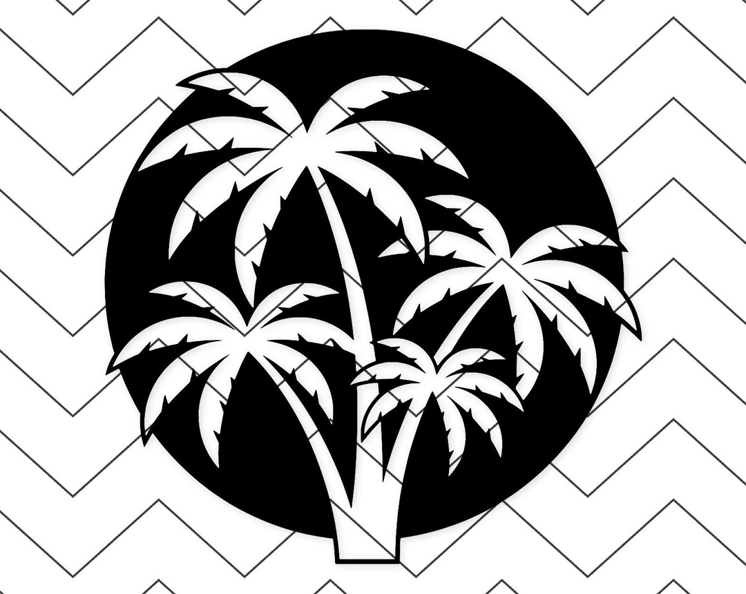 Sunset Silhouette Design for Tropical Decor - Etsy