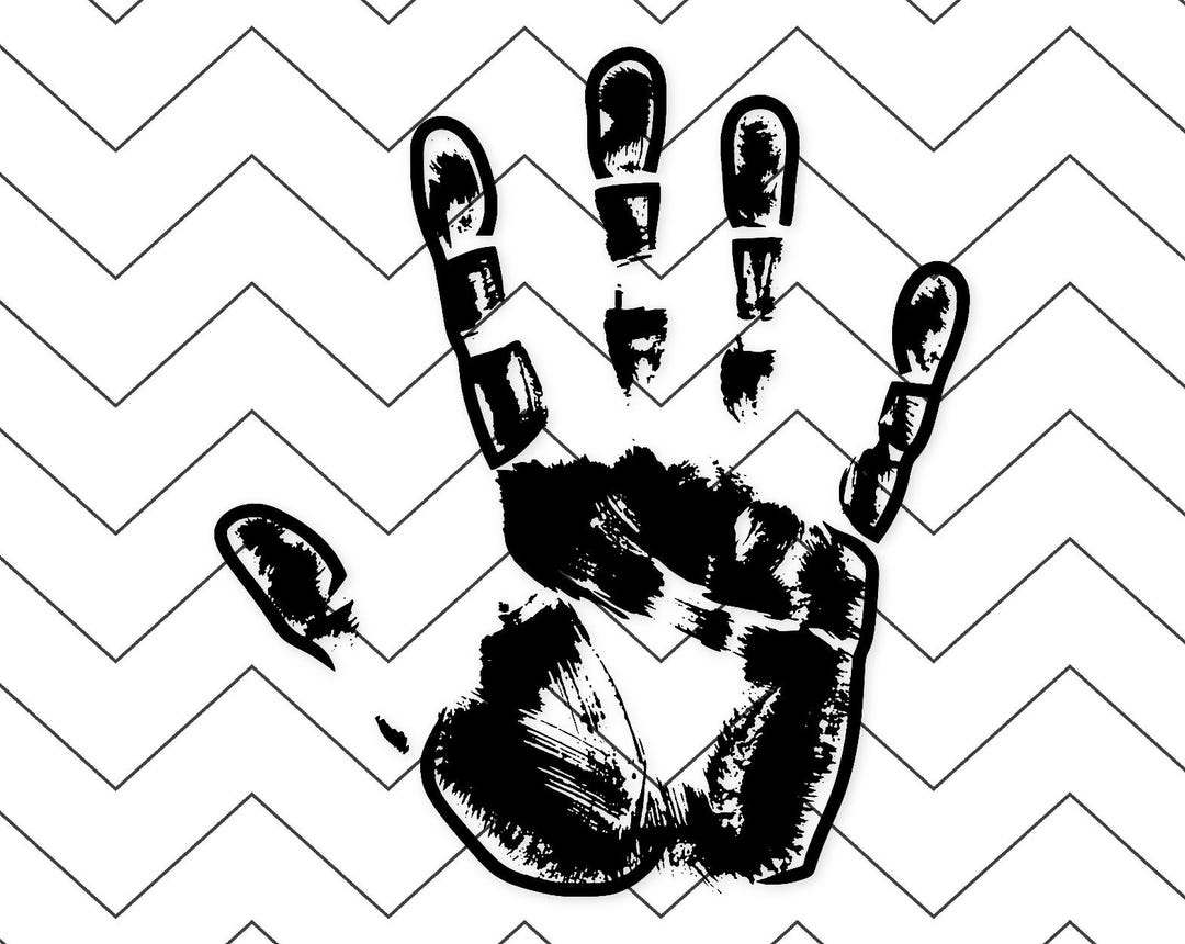 Grubby Handprint Svg: Bold Design for T-shirts - Etsy