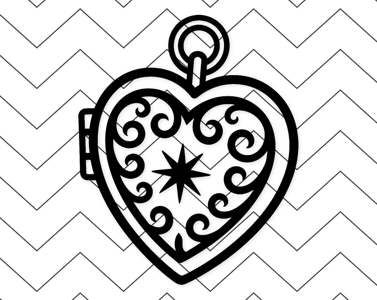 Heart Locket Svg Svg Png Dxf: Bold Design for Cricut Projects - Etsy