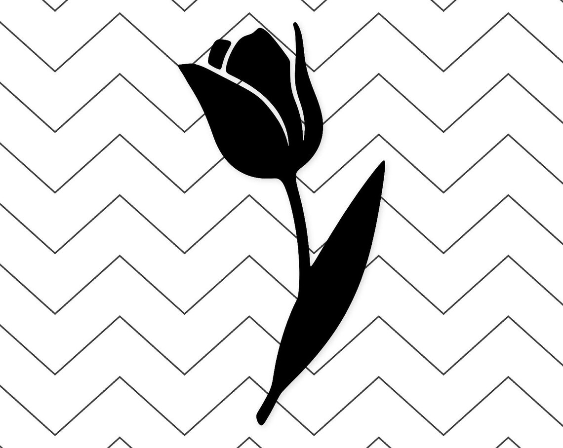Tulipa SVG: Design de silhueta arrojado para projetos de artesanato ...