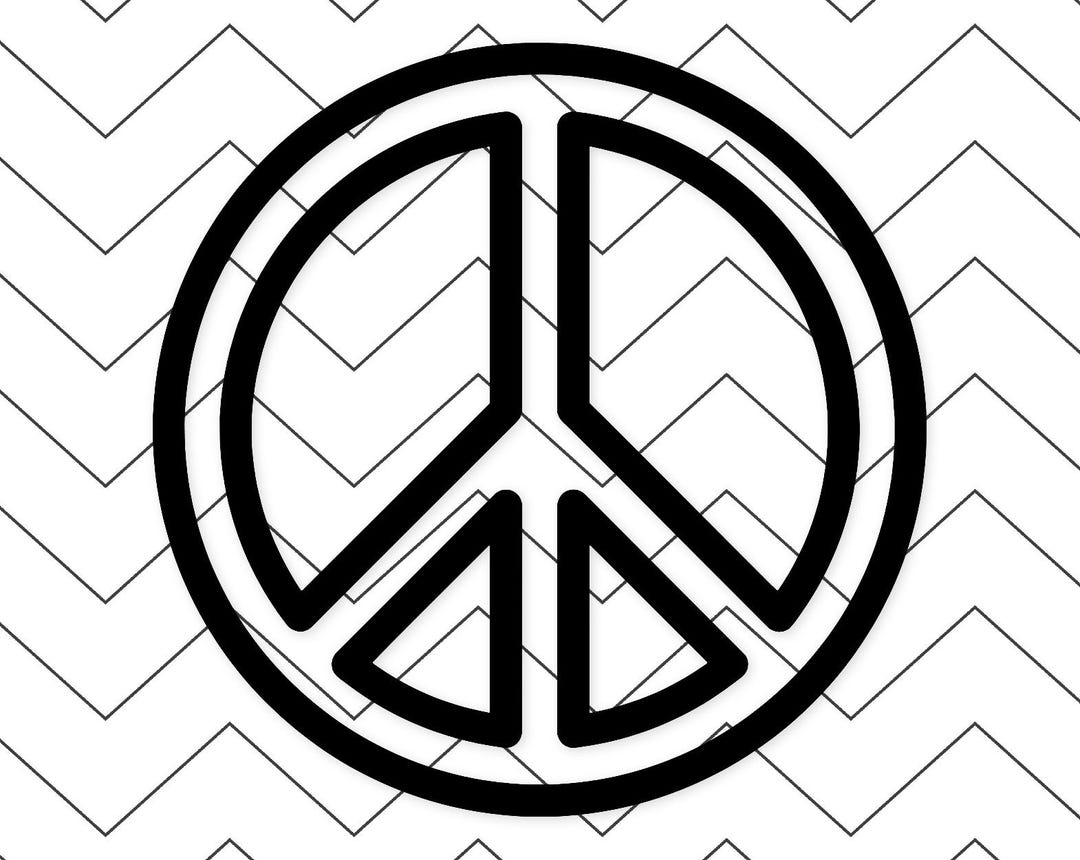 Peace Sign Svg: Bold and Clean Cut File for Cricut - Etsy