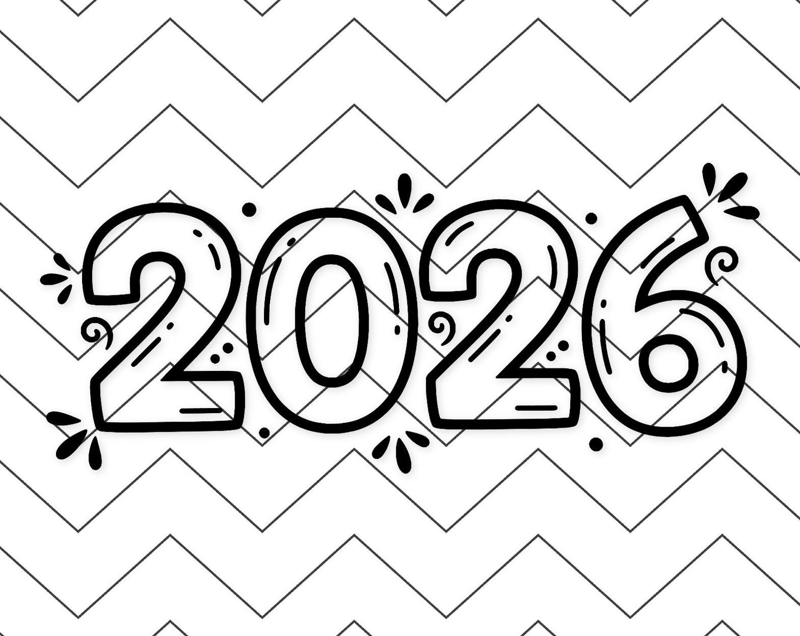 Elegant 2026 Svg Svg Png Dxf: Hand-drawn Style for Celebrations - Etsy