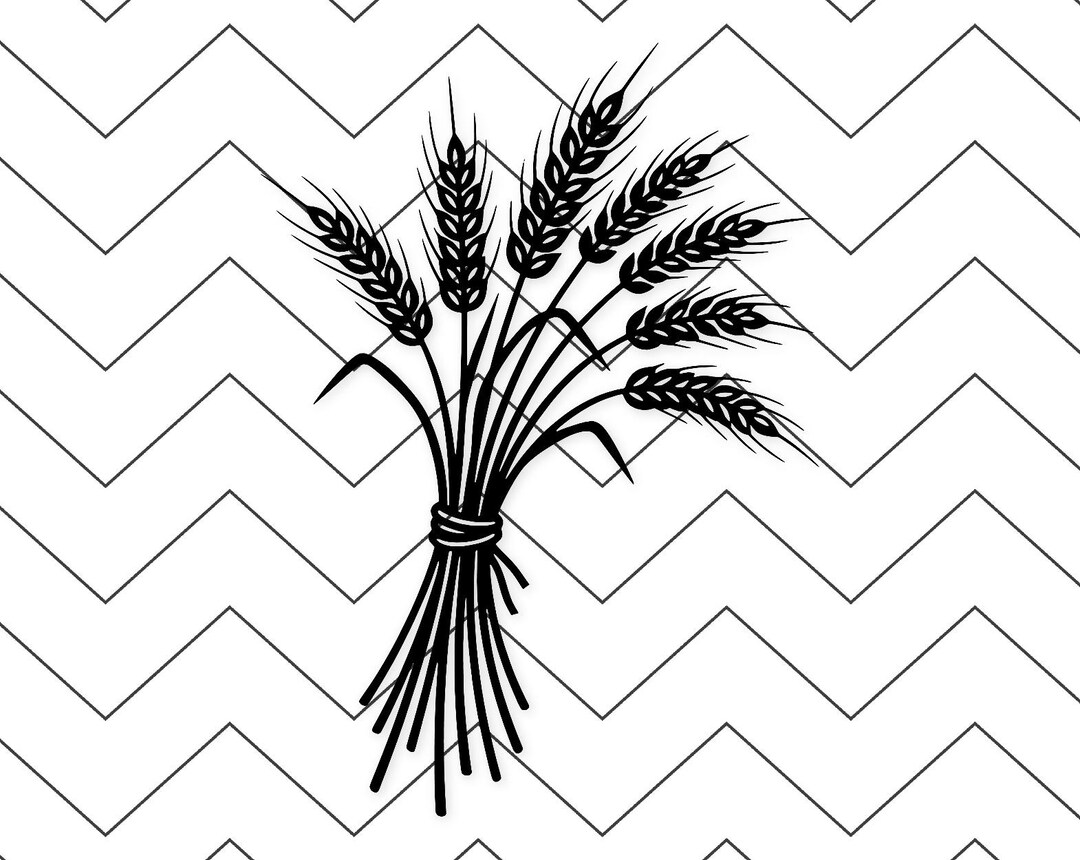 Wheat Sheaf Svg Svg Png Dxf: Bold Line Art for Cut Projects - Etsy