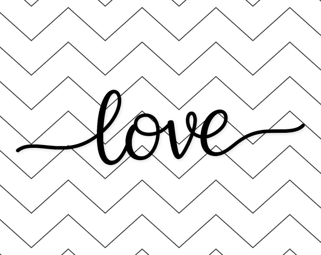 Love Svg: Elegant Script Design for Home Decor - Etsy