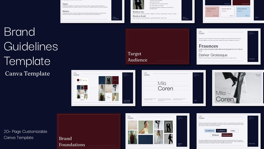 Minimal Brand Guidelines Template - Etsy