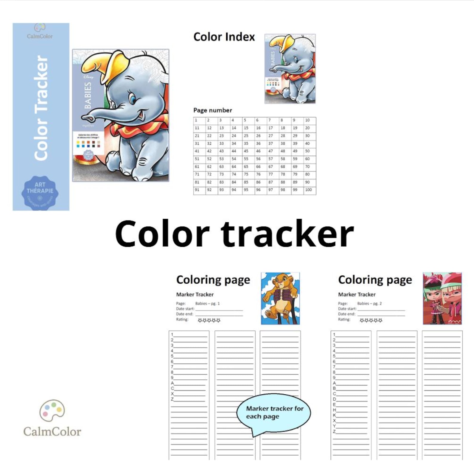 BABIES - Coloring Page Tracker - Coloring Page Tracker Template ...