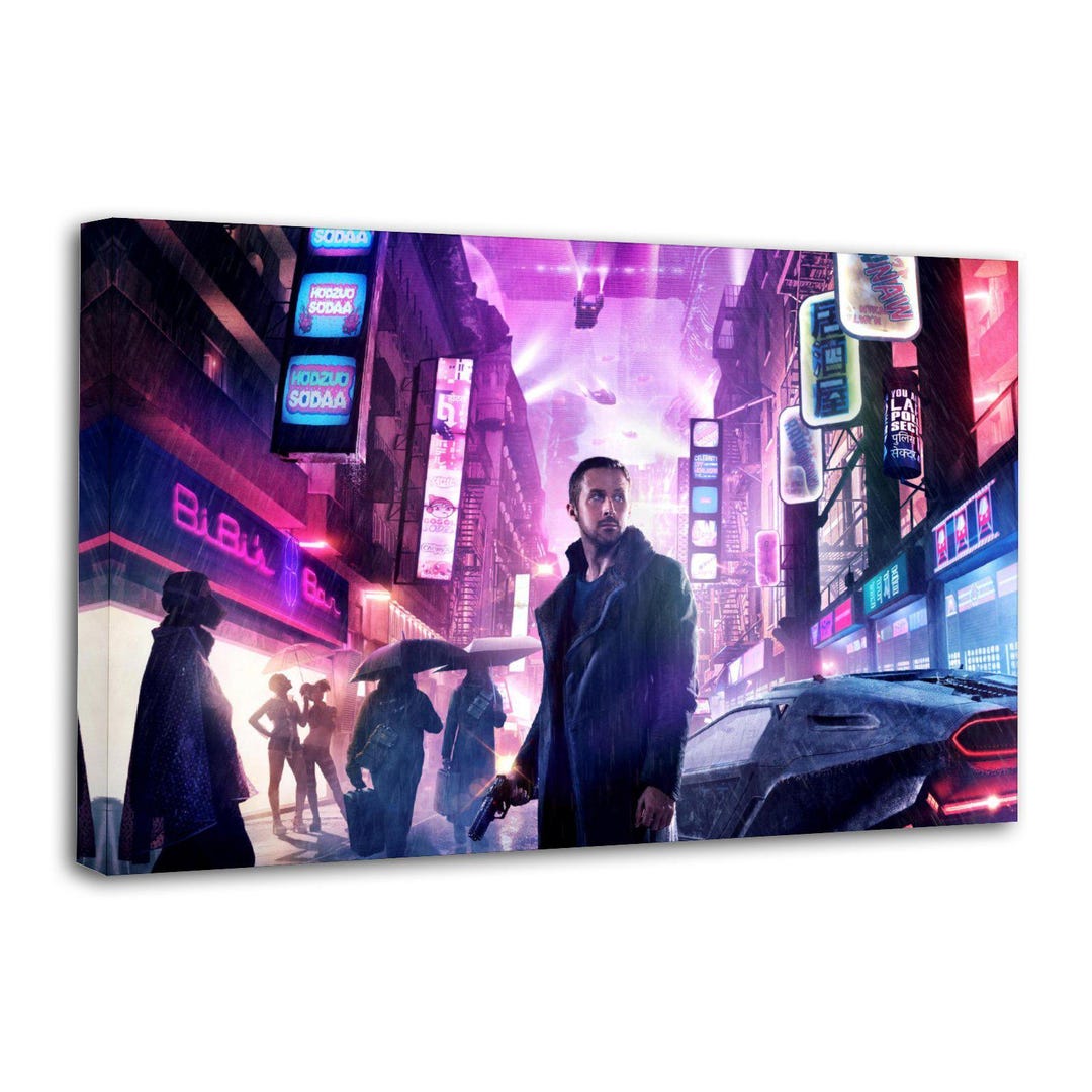 Blade Runner Canvas Print, Neon Cityscape, Sci-fi Wall Art - Etsy