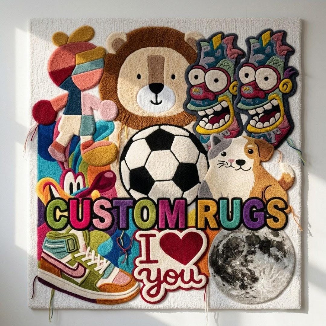 Custom Tufted Rug From Photo | Personalized Handmade Area Rug | Custom ...