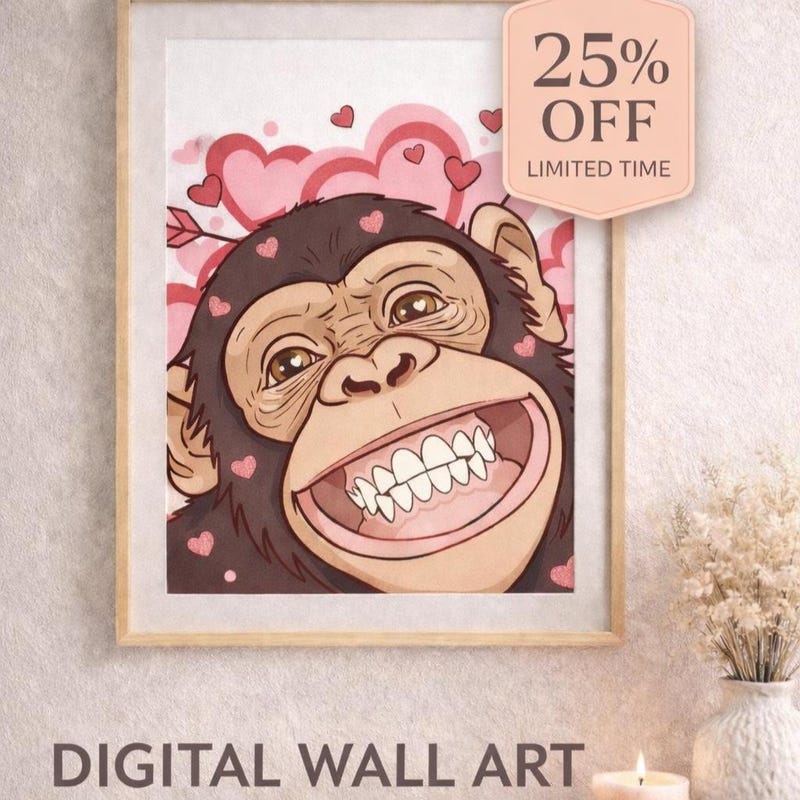 Valentines Day Monkeys - Etsy