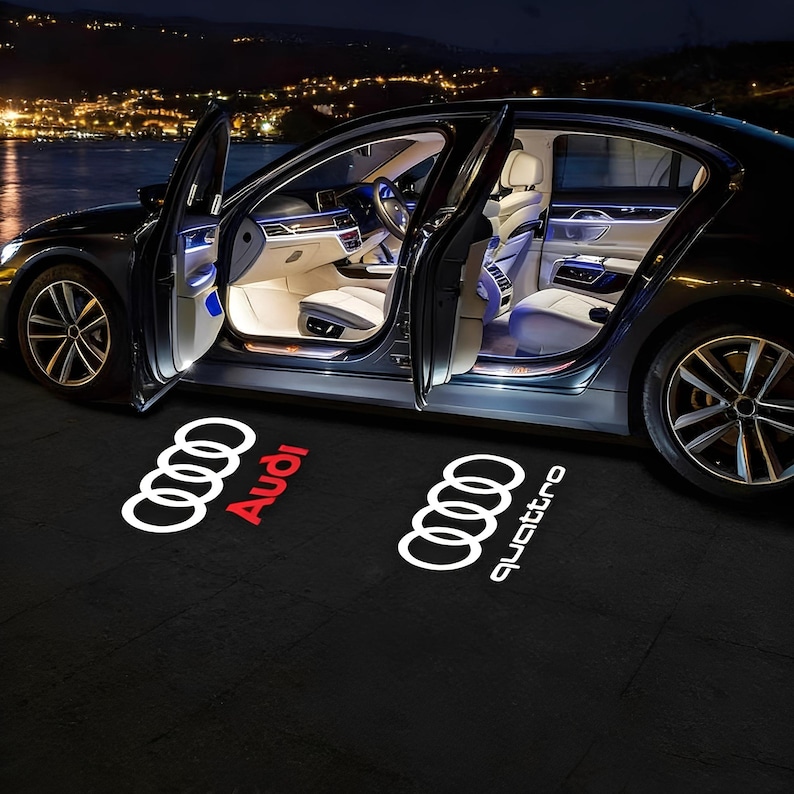 Audi LED Door Logo Projection Lights | Welcome Light Upgrade With Two ...