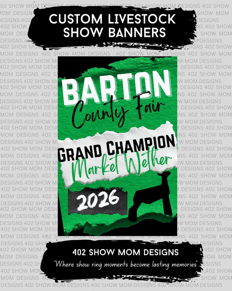 Custom Vinyl Livestock Show Banner (award, Prize) Poultry, Rabbit, Lamb ...