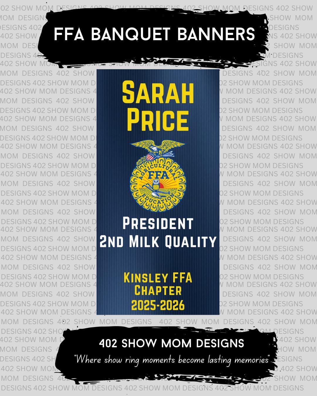 FFA Banquet Banner - Officer CDE Contest Recognition (1' X 2') Vinyl ...