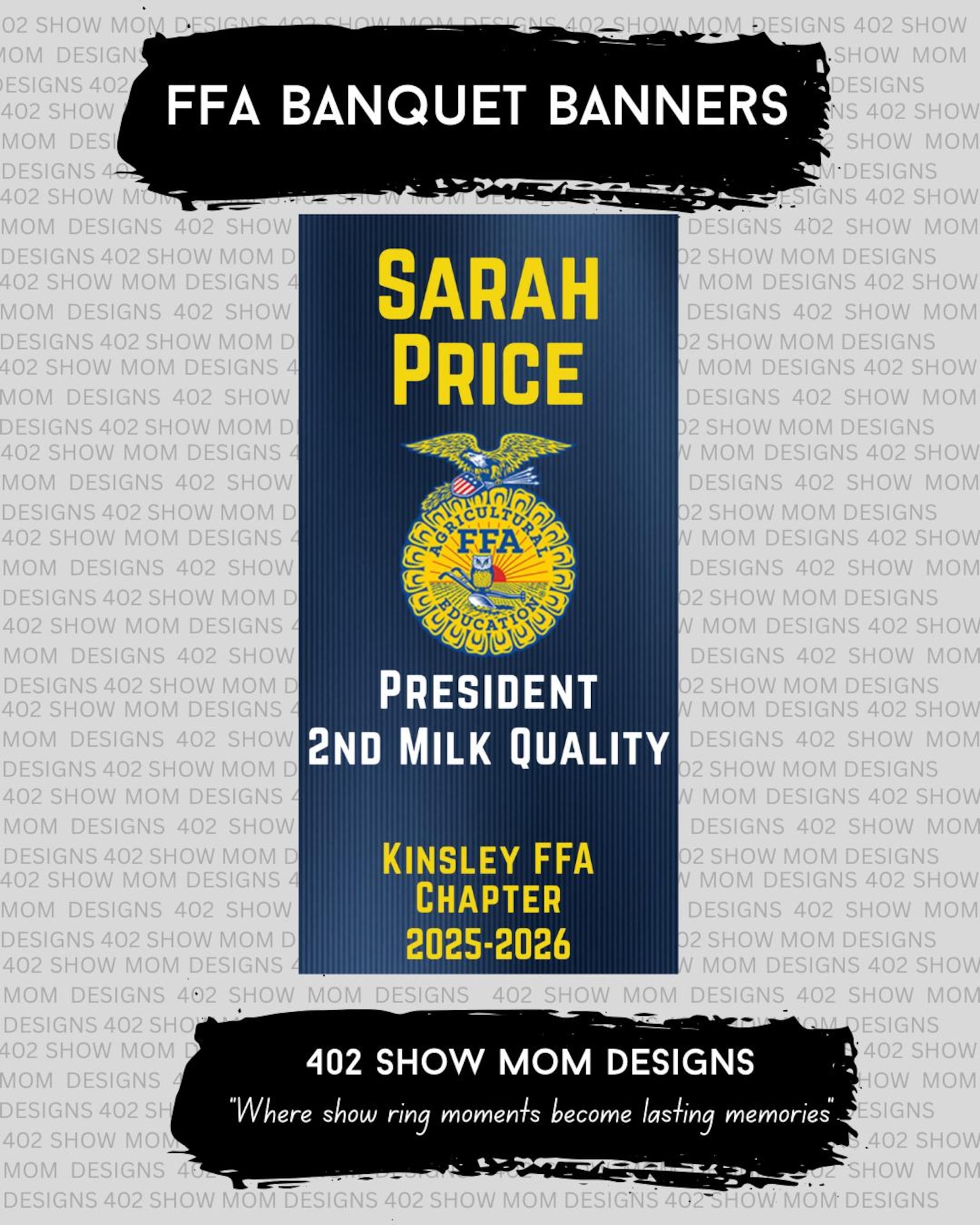 FFA Banquet Banner - Officer CDE Contest Recognition (1' X 2') Vinyl ...