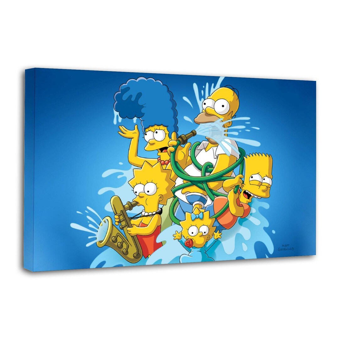 The Simpsons Canvas Wall Art Poster Picture Print Living Room Walls ...