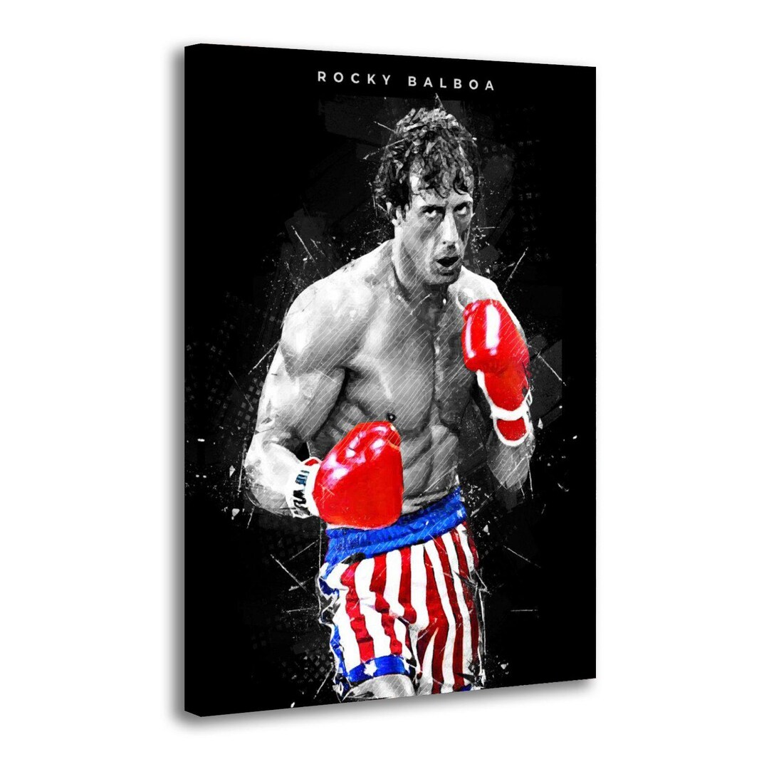 Rocky Fight Boxing Italian Stallion Canvas Wall Art Poster Picture ...
