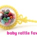 Baby Rattle Favors Yellow Shower 12 pcs fillable candy | Etsy
