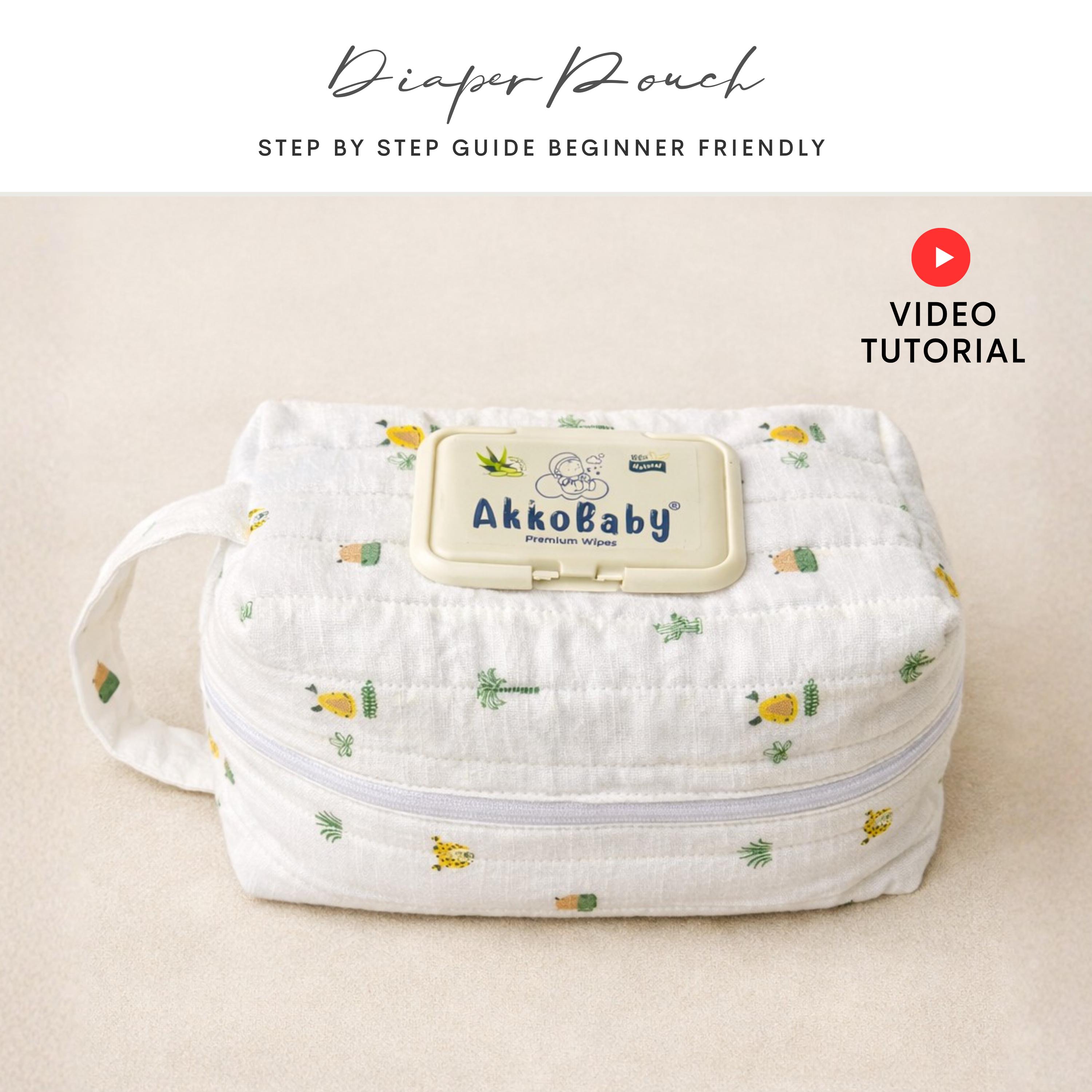 Diaper and Wipes Pouch Sewing Pattern | Beginner Friendly (PDF A4/A0/US ...