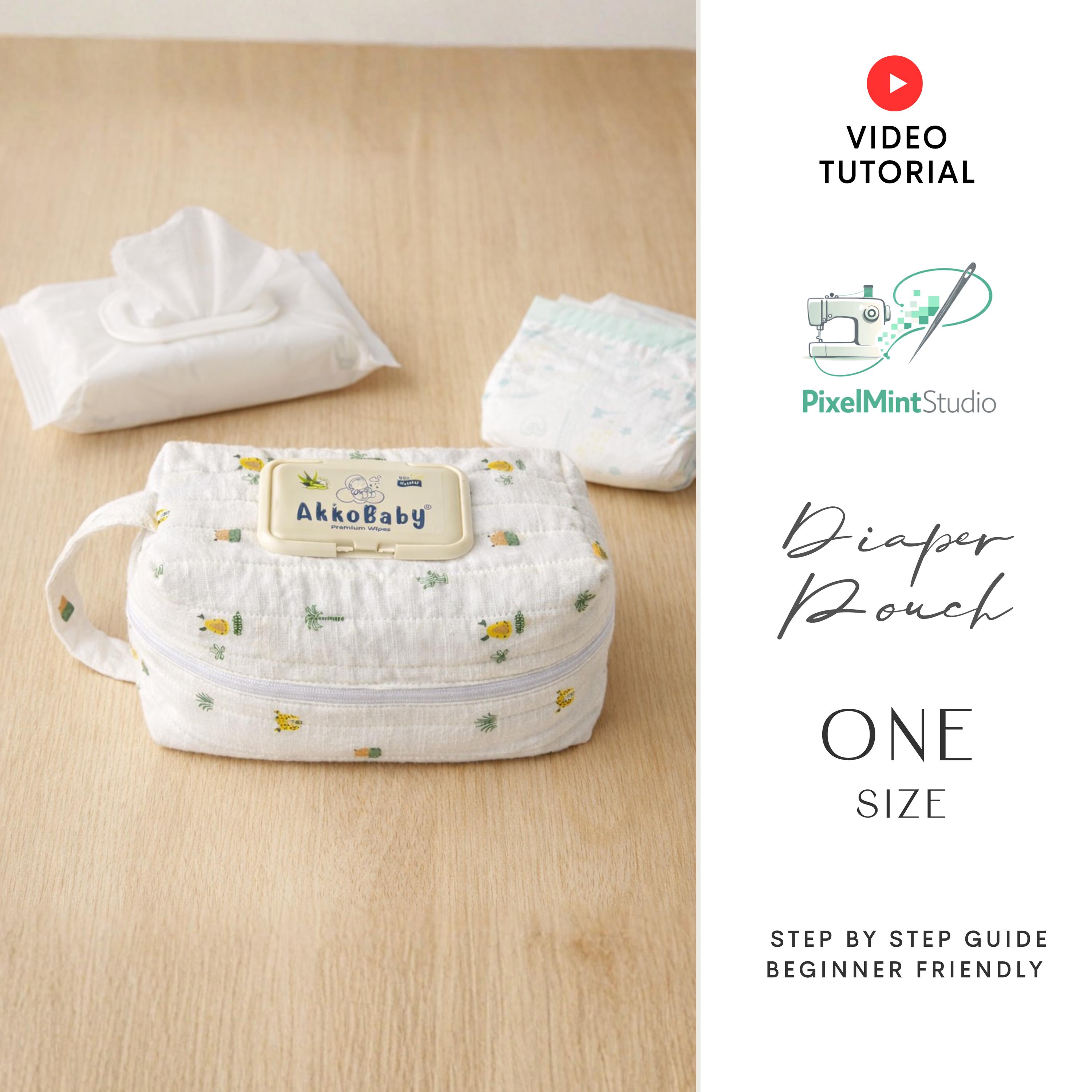 Diaper and Wipes Pouch Sewing Pattern | Beginner Friendly (PDF A4/A0/US ...