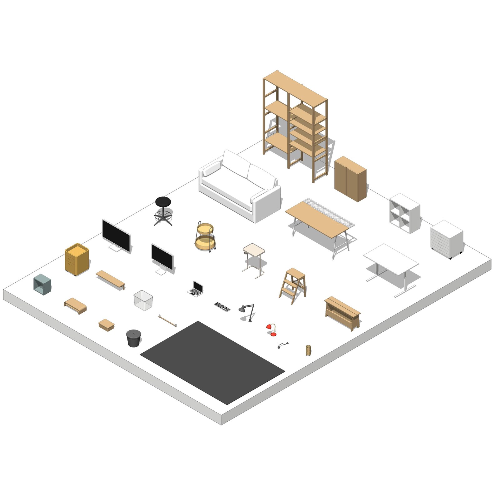 IKEA Study Room Revit Families – Home Office 3D Models - Etsy UK