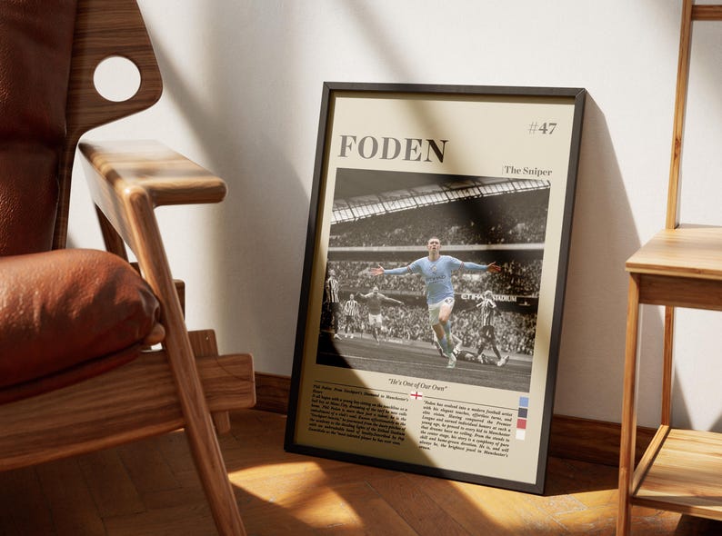 Phil Foden Poster, Soccer Star Art Print (digital Download A3 300 DPI ...