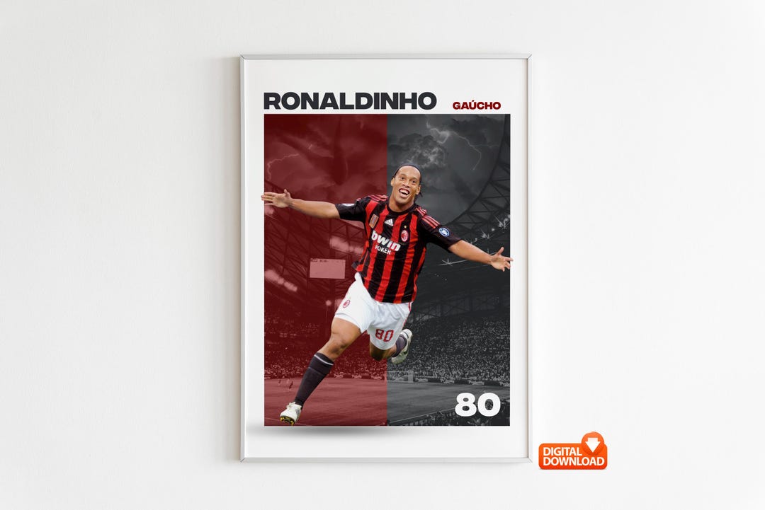 Ronaldinho Soccer Poster, Football Fan Gift (digital Download A3 300 ...