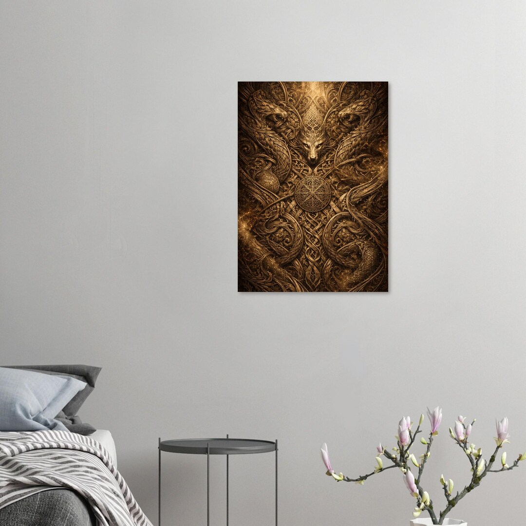 Nordic Viking Abstract Wall Art - Etsy