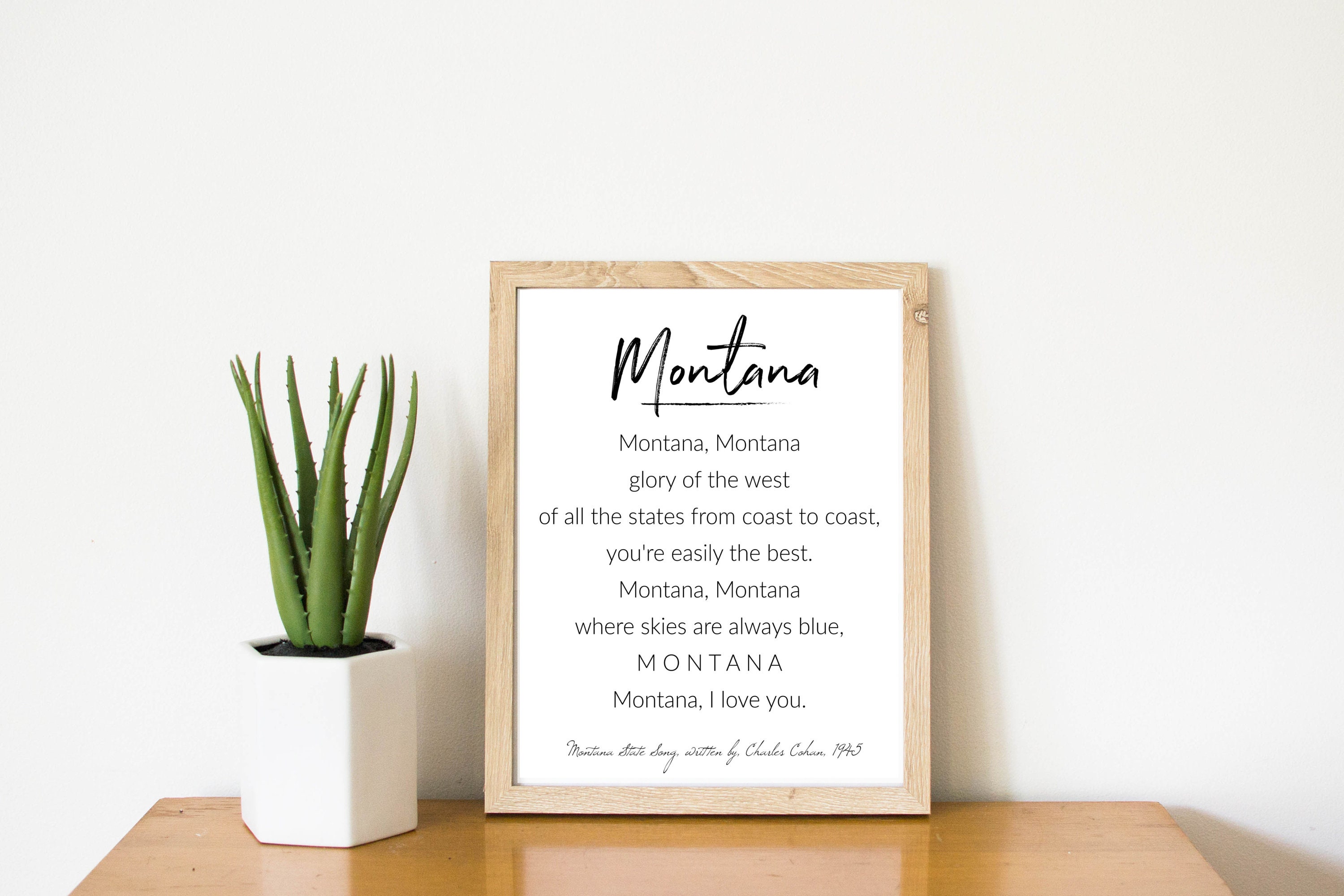 Montana Montana Printable Montana State Song Montana - Etsy