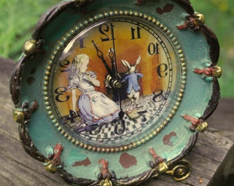 White Rabbit Clock | Etsy