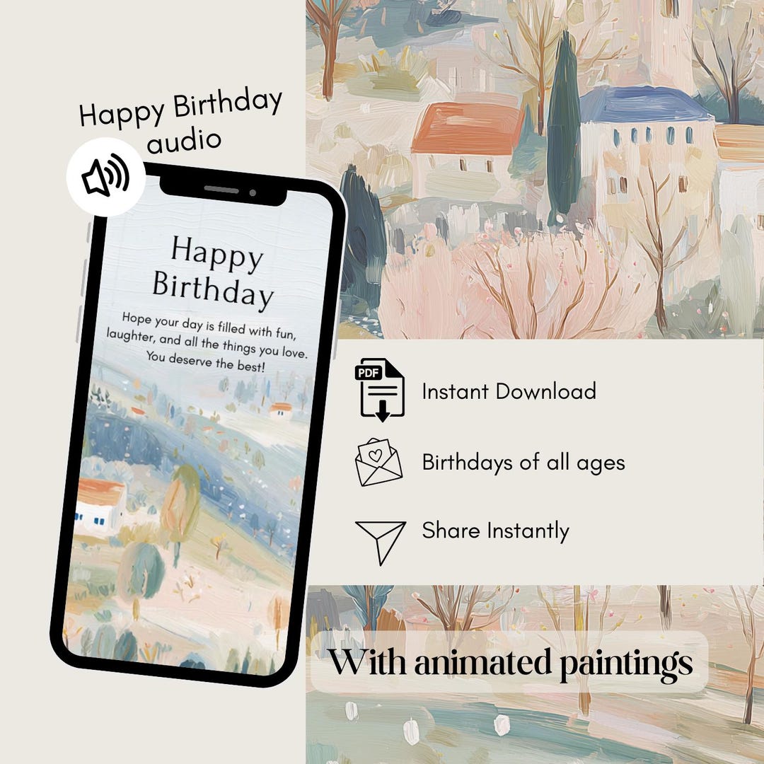 Happy Birthday Greeting Card Video With Music | Animated Birthday ...